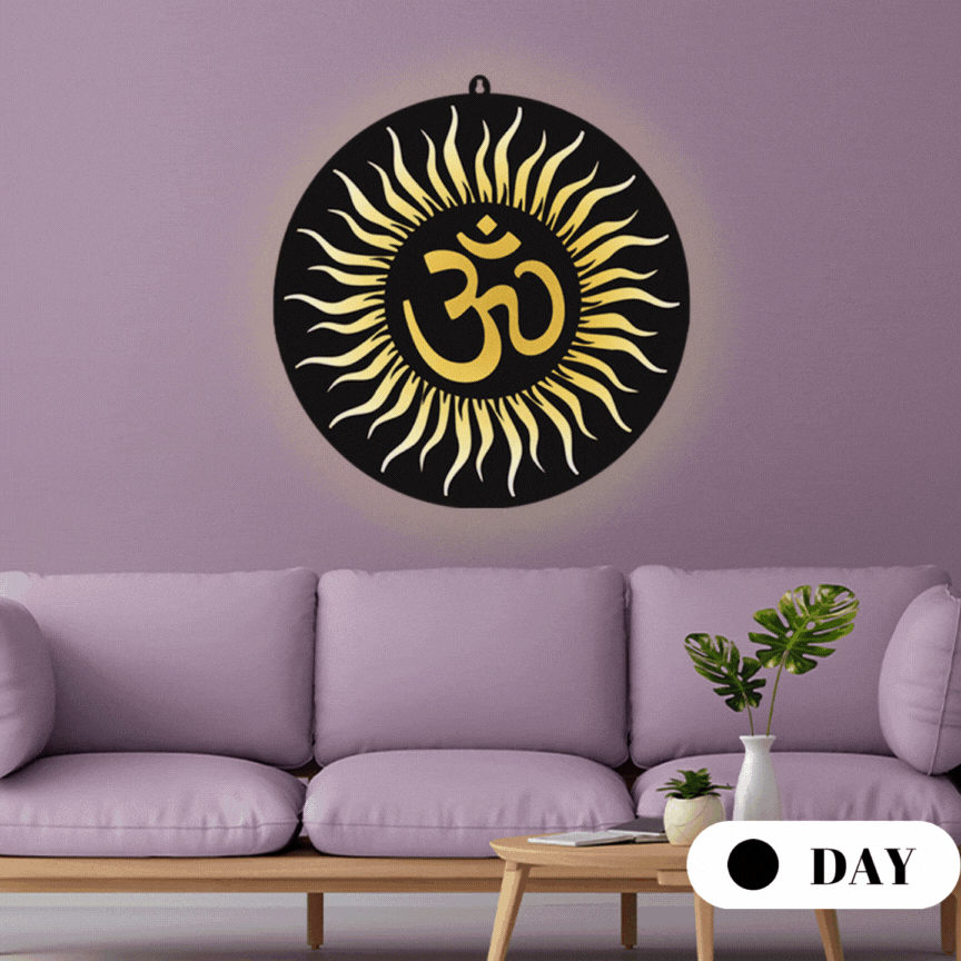 Home Decor: Beautiful OM design Wall Decor / Night Light – HomePine